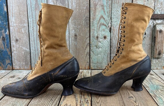 Antique Woman's Boots - Shabby Old Boots - Primitive … - Gem
