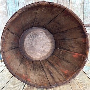 Rustic Old Bucket Antique Sap Bucket Primitive Wooden Bucket Vintage ...