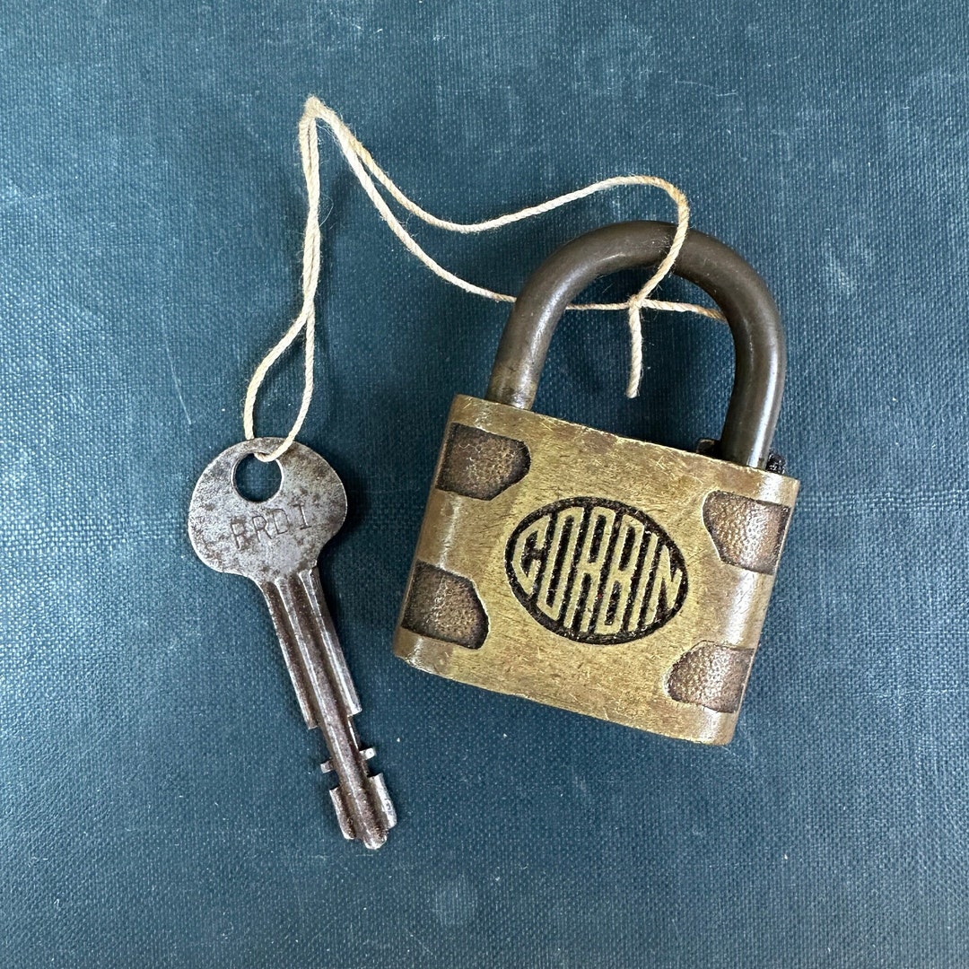 Antique Corbin Lock With Key RFD Working Lock Vintage Decor Collectible ...
