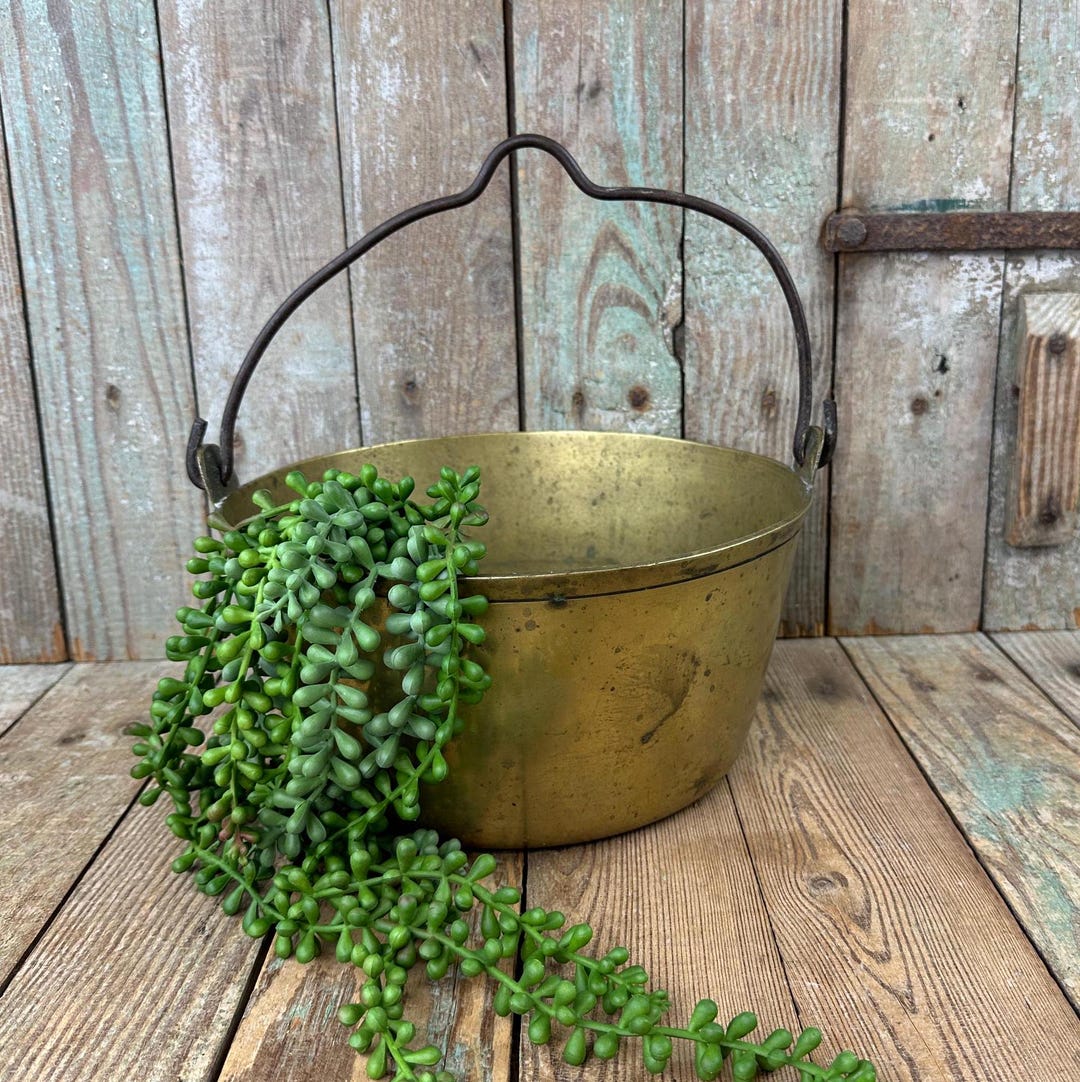 Old Brass Kettle Vintage Brass Bucket Old Brass Pail - Etsy