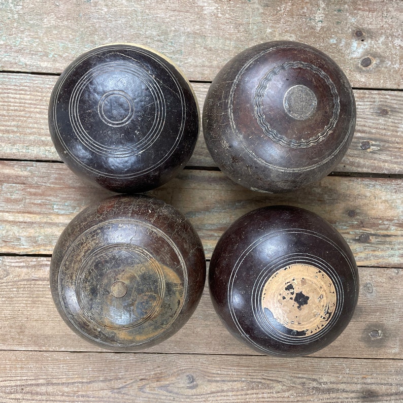 Antique Wooden Lawn Bowling Balls 1894 Champion Ball - Etsy