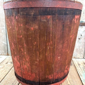 Rustic Old Bucket Antique Sap Bucket Primitive Wooden Bucket Vintage ...
