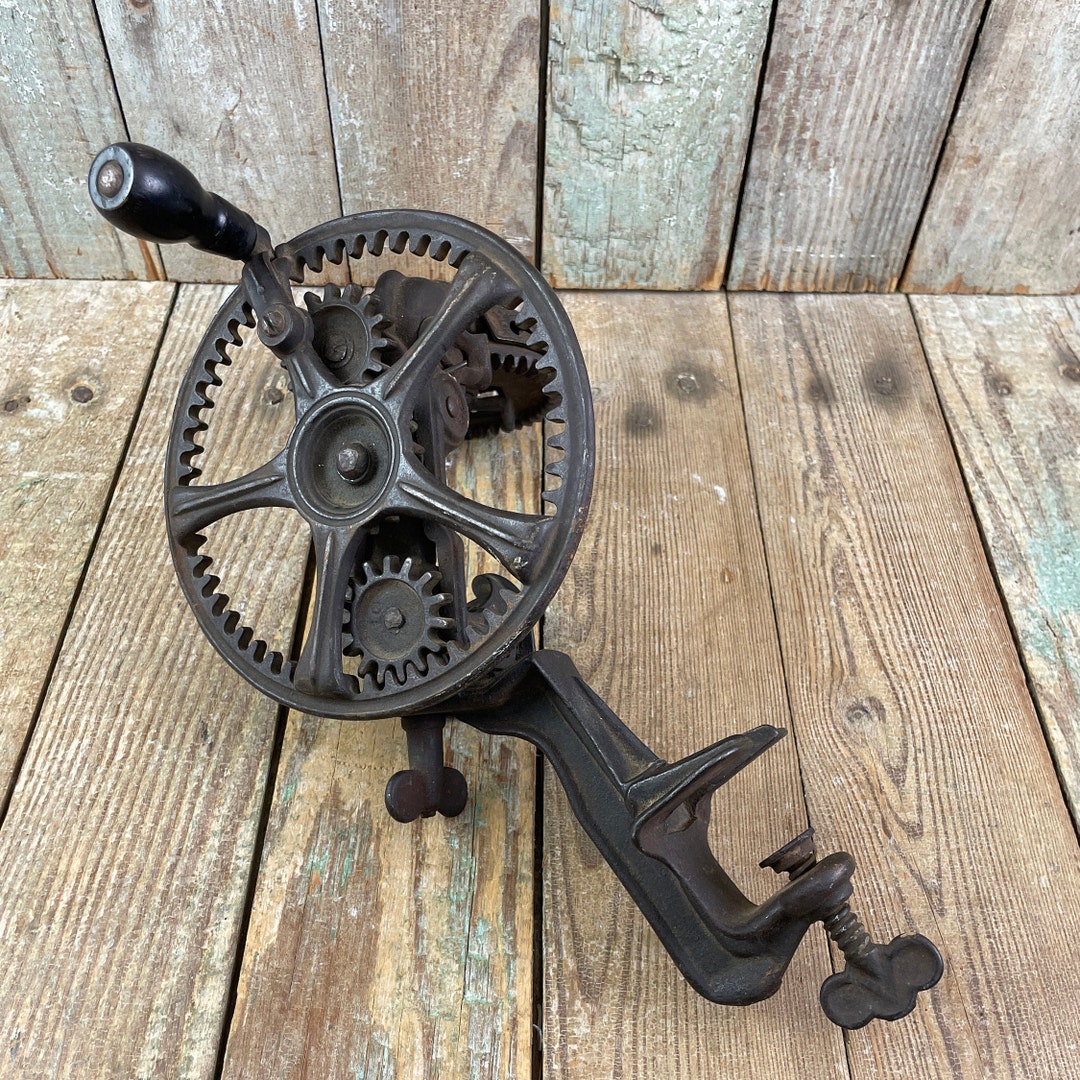 Antique Peeler - 19th Century Cast Iron Mechanical Peeler - Primitive ...