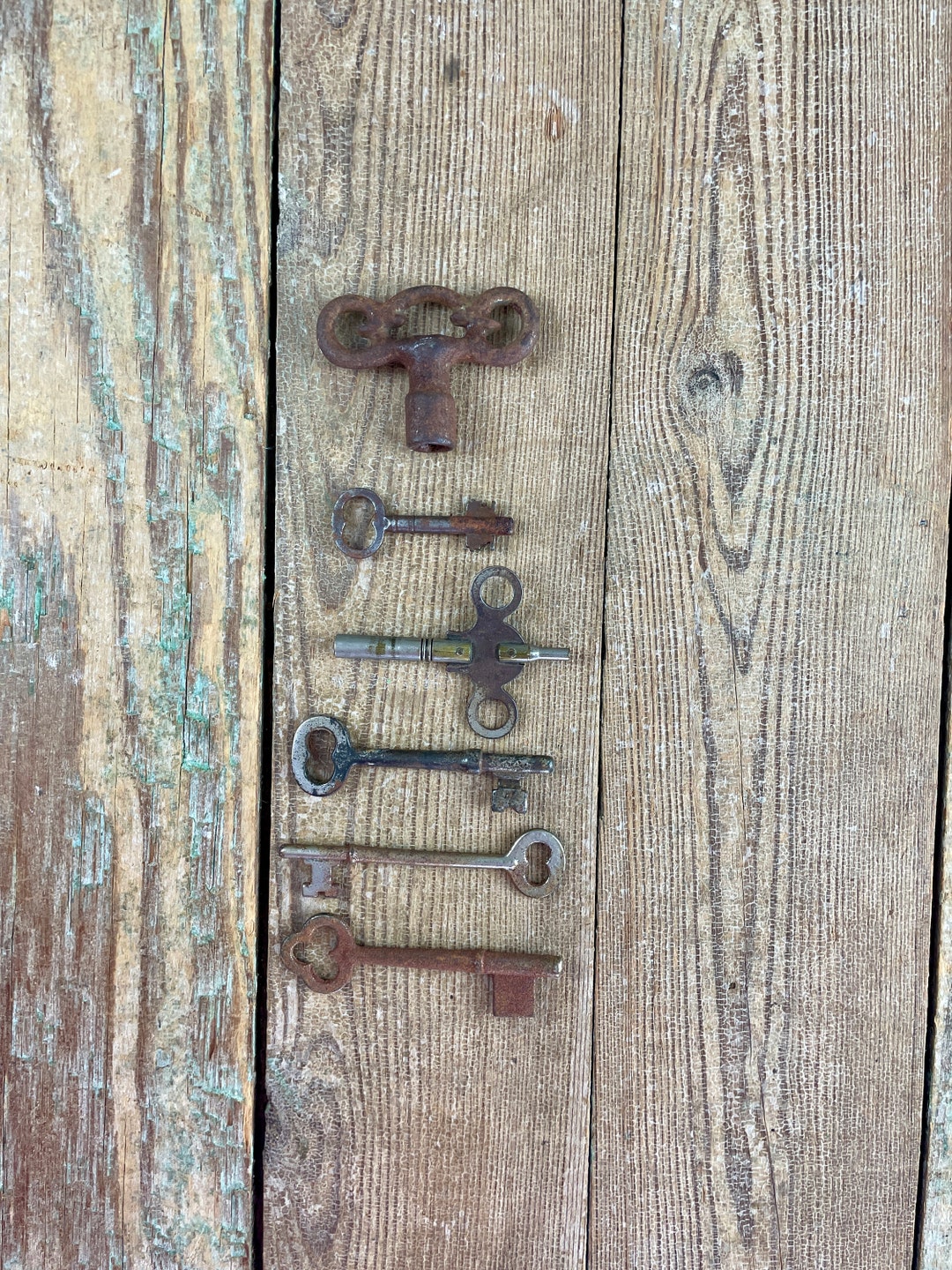 Various Old Keys Vintage Keys Skeleton Keys Clock Key Skate Key 6 ...