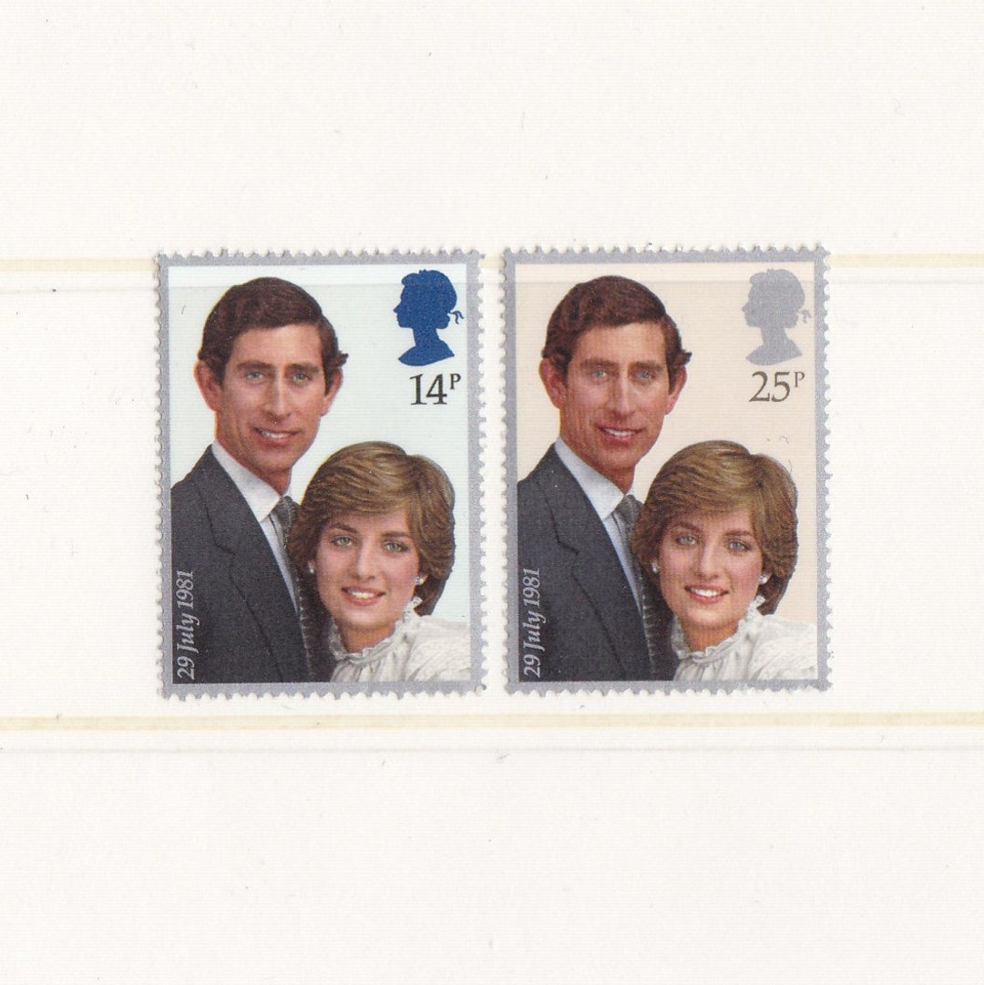 1981: Royal Wedding Mint Postage Stamps | Prince Charles and Lady Diana ...