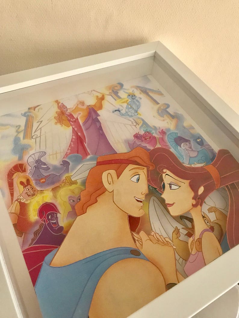 Disney Hercules Heroes Ending Shadowbox Frame - Etsy