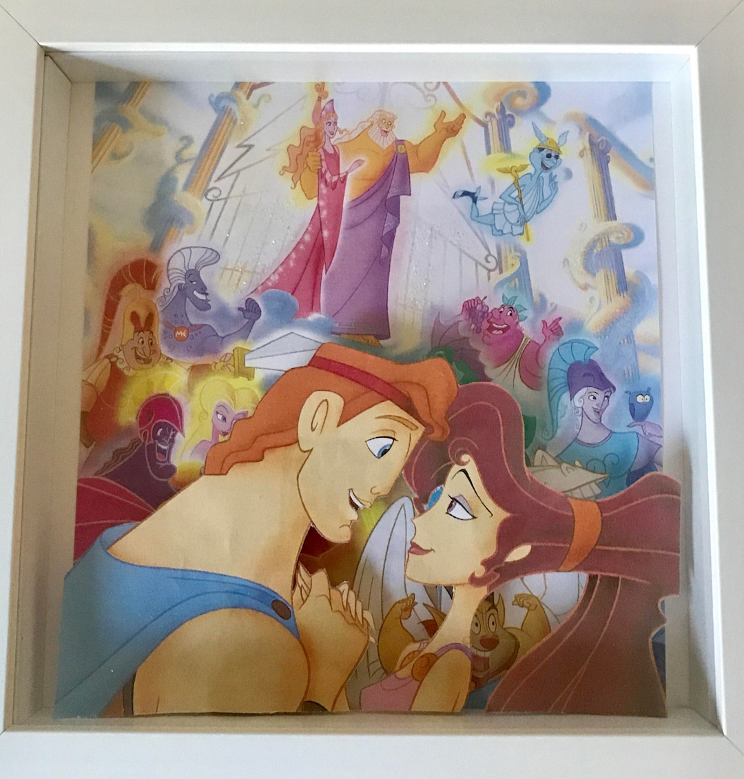 Disney Hercules Heroes Ending Shadowbox Frame - Etsy