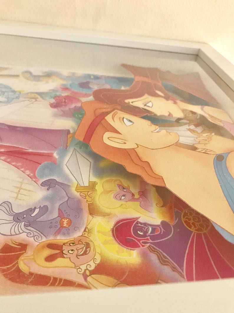 Disney Hercules Heroes Ending Shadowbox Frame - Etsy