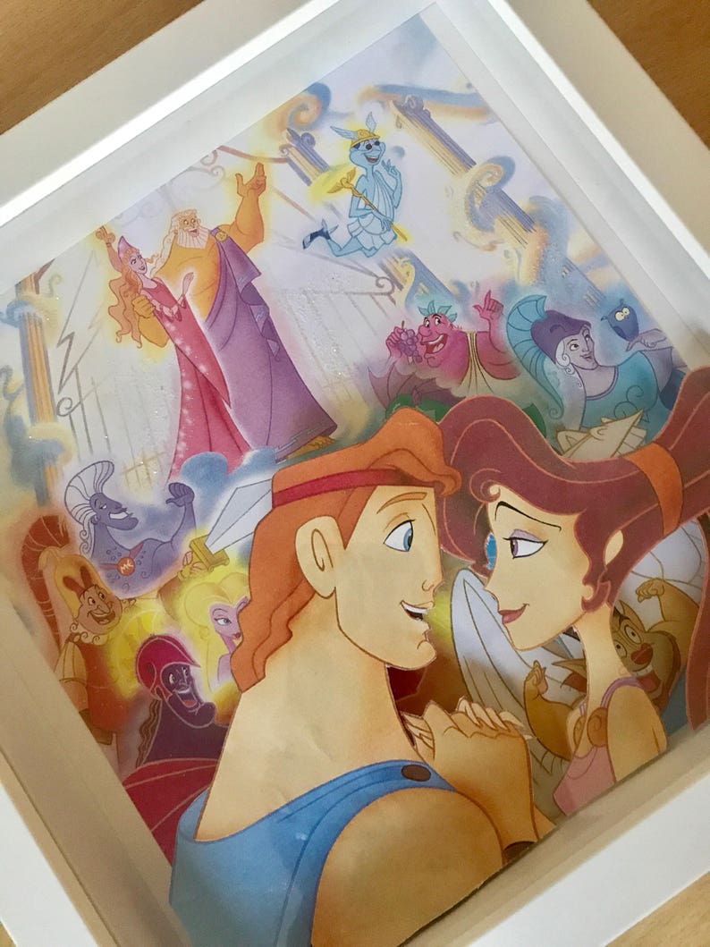 Disney Hercules Heroes Ending Shadowbox Frame - Etsy