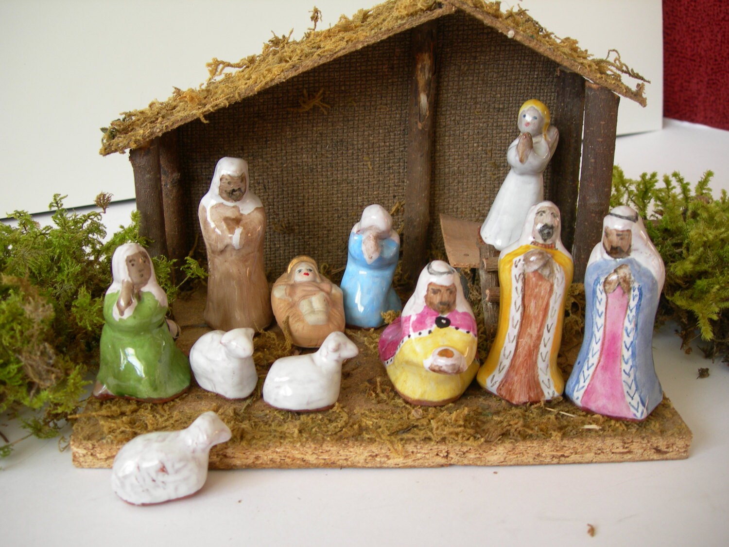 Vintage Nativity Scene Set of 11 Ceramic Handmade Figurines - Etsy