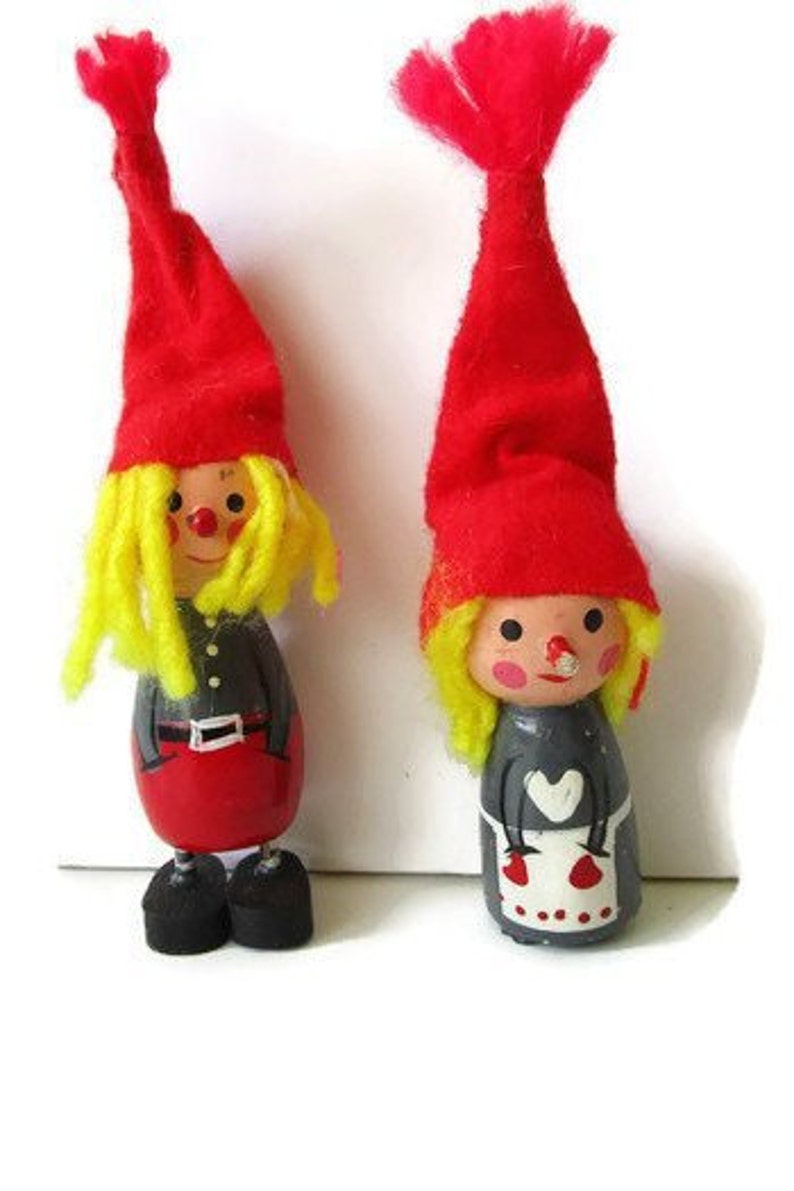 ONE Adorable Vintage Girl or Boy Gnome Tomte Dwarf Traditional - Etsy