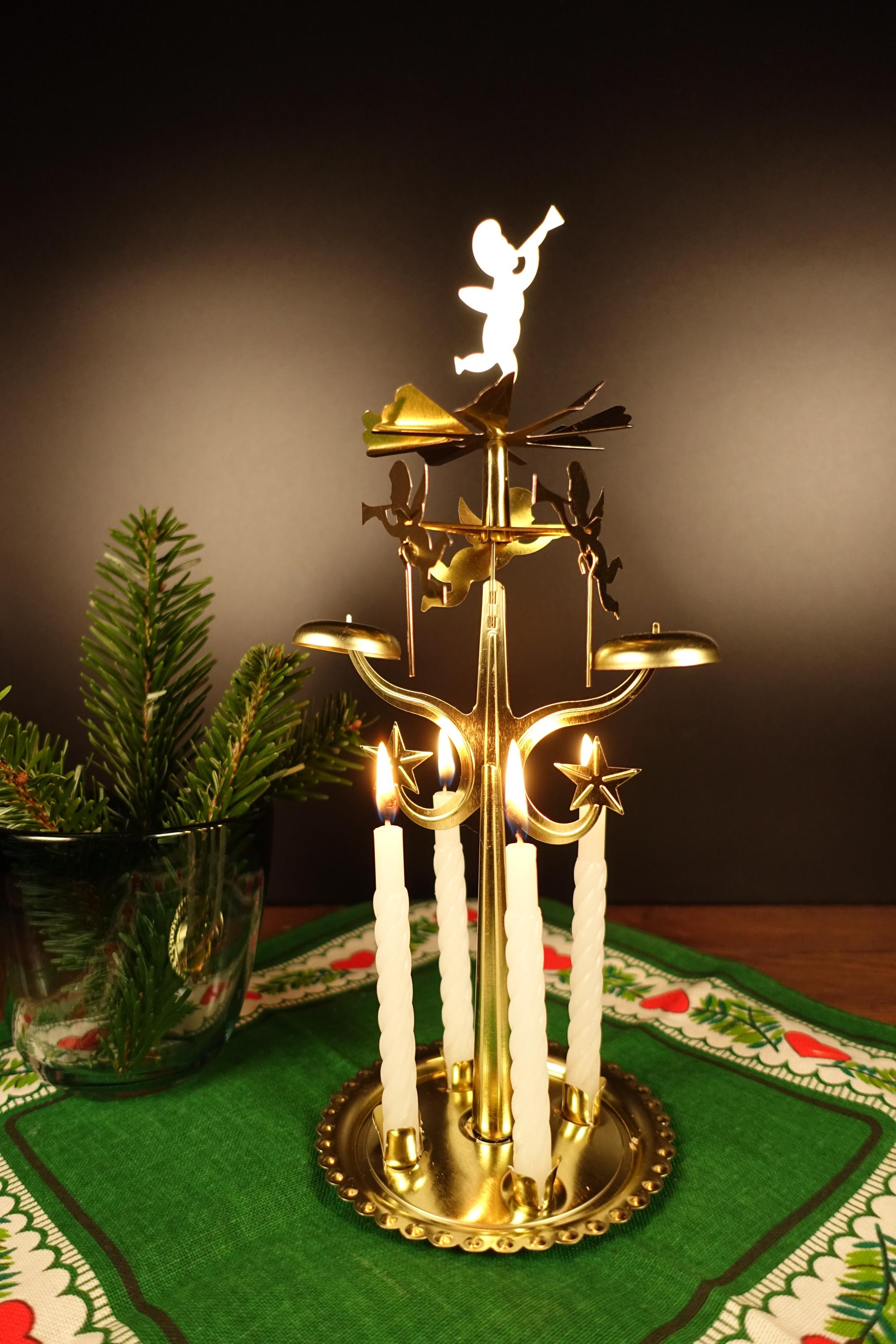 Vintage Swedish Traditional Angel Chime Carousel Candle Holder 4 ...