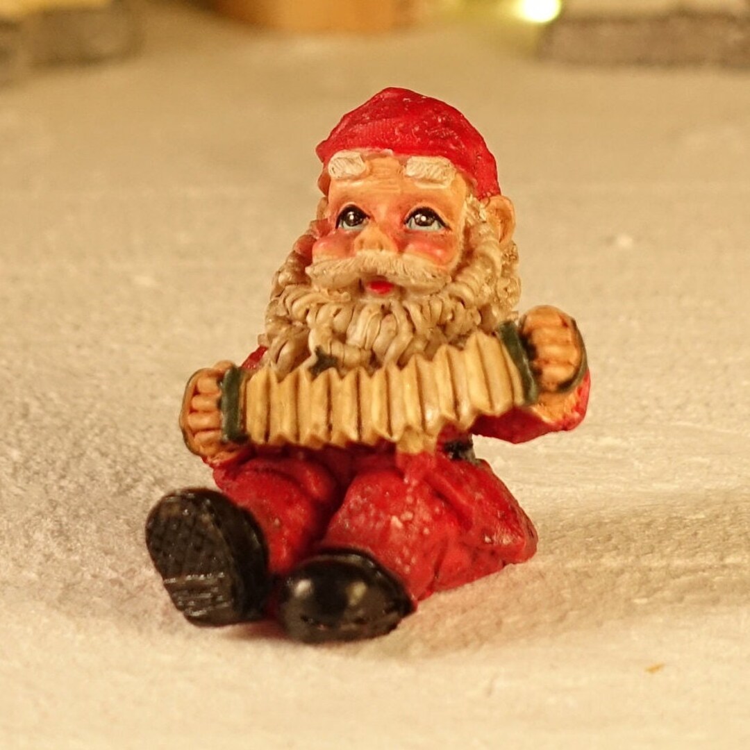 Vintage Norwegian Santa Claus Figurine: Musical Instrument Christmas ...