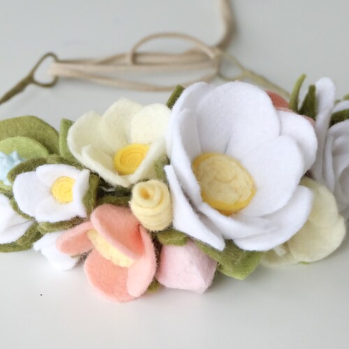 Felt Flower Crown Flower Crown Felt Flowers Floral | Etsy