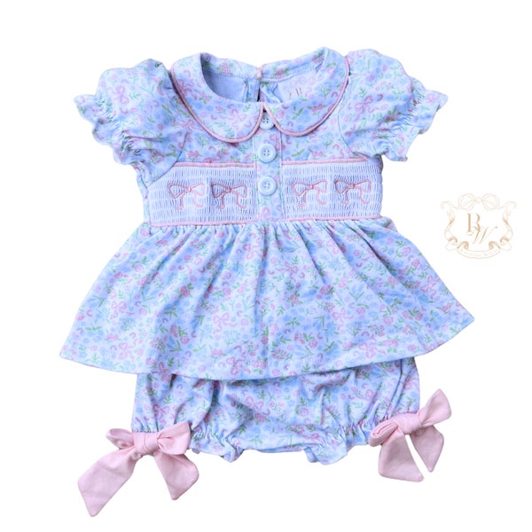 Smocked Girls Outfit - Etsy