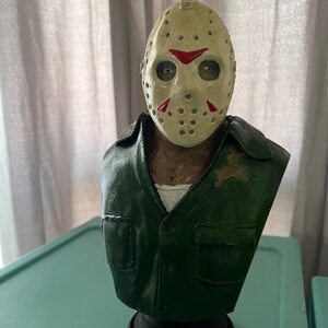 Hand-painted Jason Voorhees Bust Authentic friday the 13th Horror ...