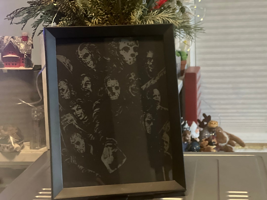 Jason Voorhees Glass Portrait: Unleash Horror in Every Detail - Etsy