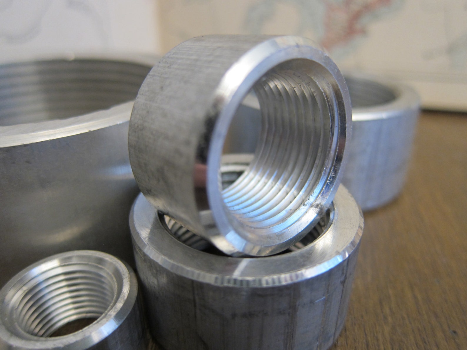 1/8 to 8 Aluminum Half Couplings Standard Wall | Etsy