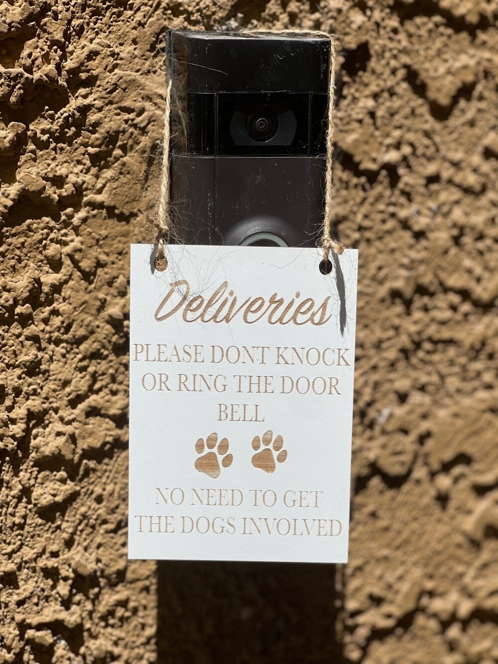 Deliveries Dog Door Sign Beware of Dog Sign Pet Door Hanger - Etsy