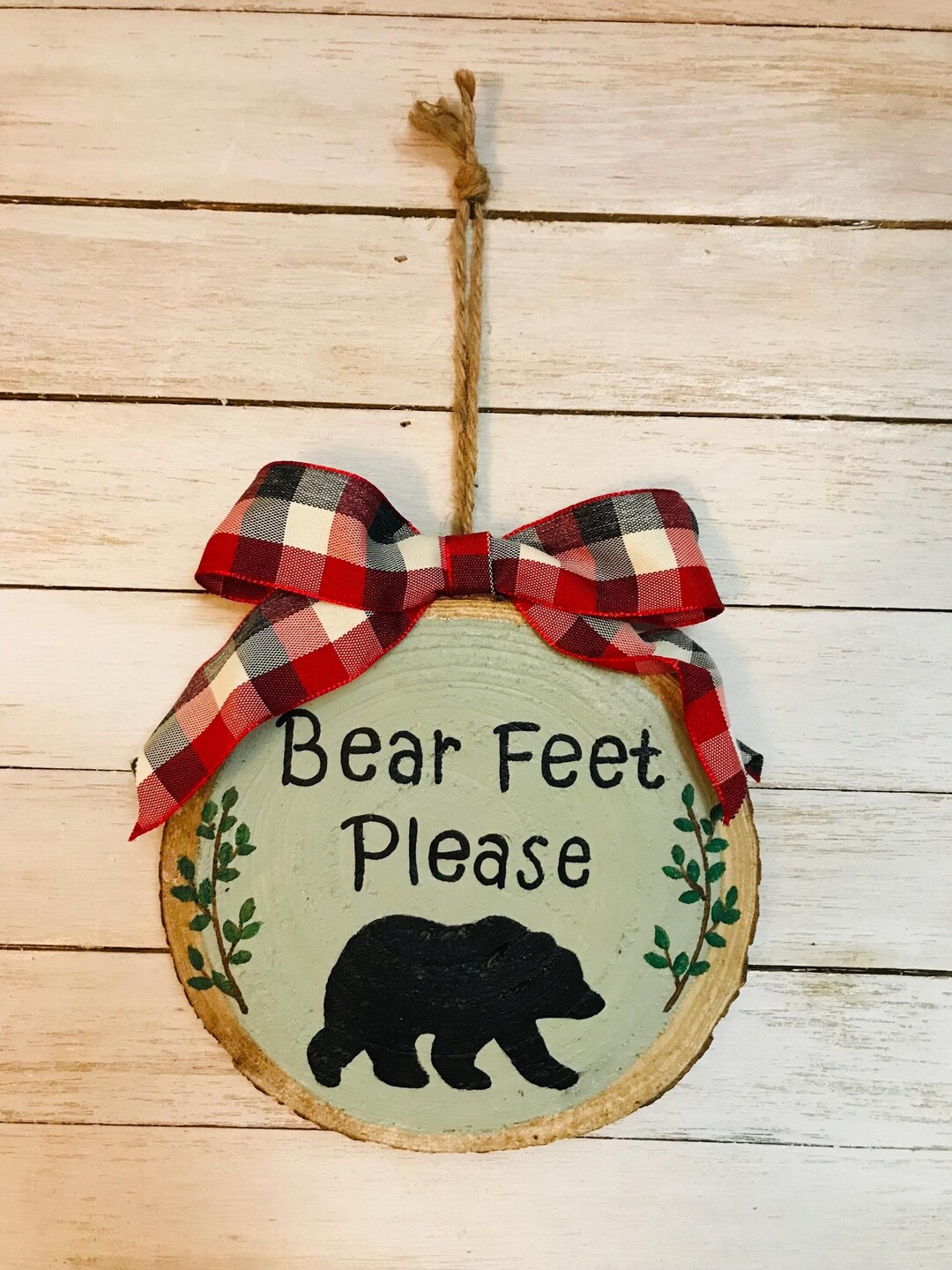 Bear Feet Please Remove Your Shoes Sign, Take off Your Shoes Rustic No ...