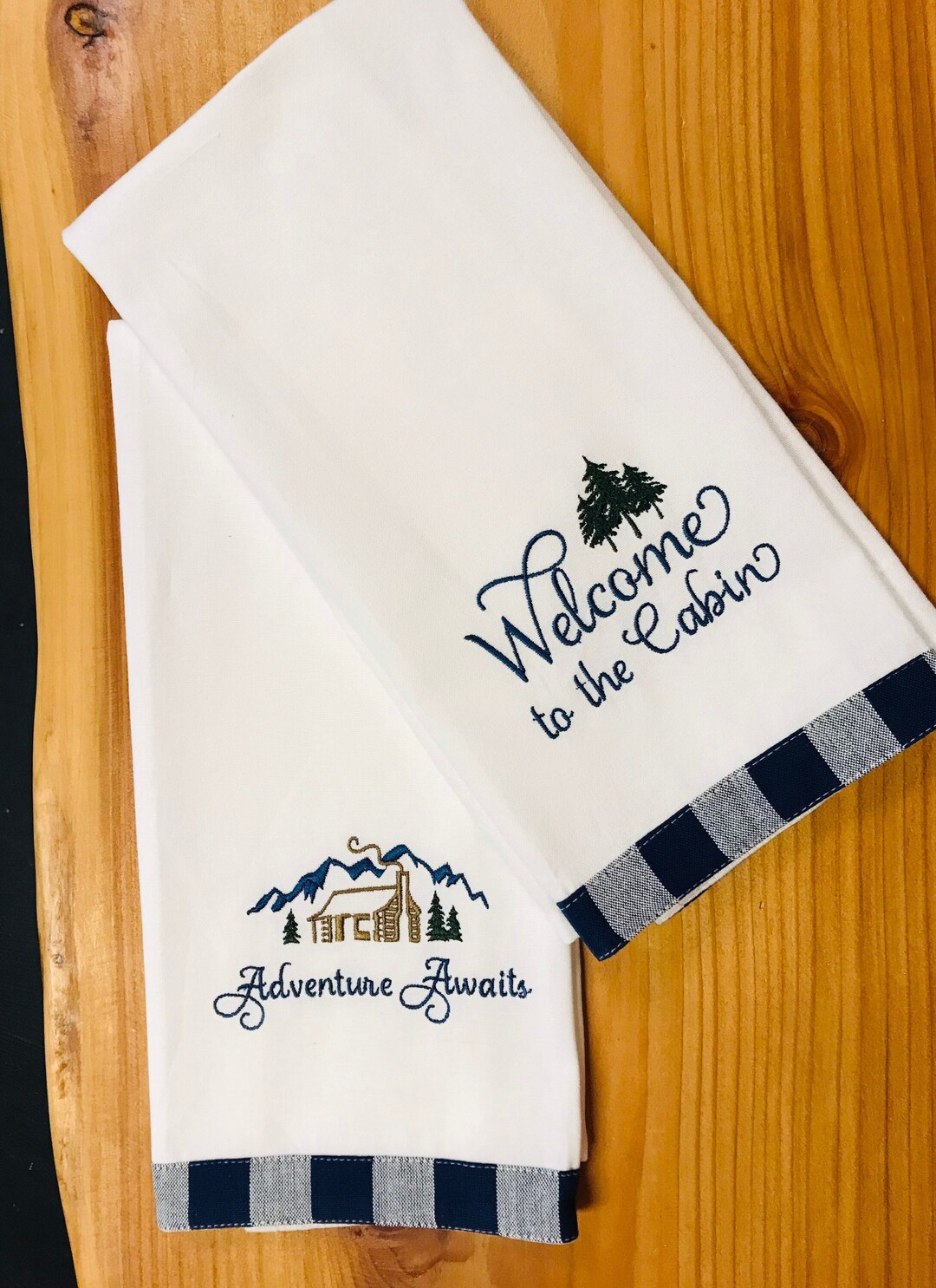 Adventure Awaits Towel for Cabin Kitchen, Rustic Kitchen Gift, Welcome ...