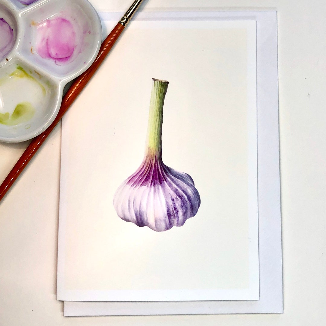 Garlic Card. - Etsy