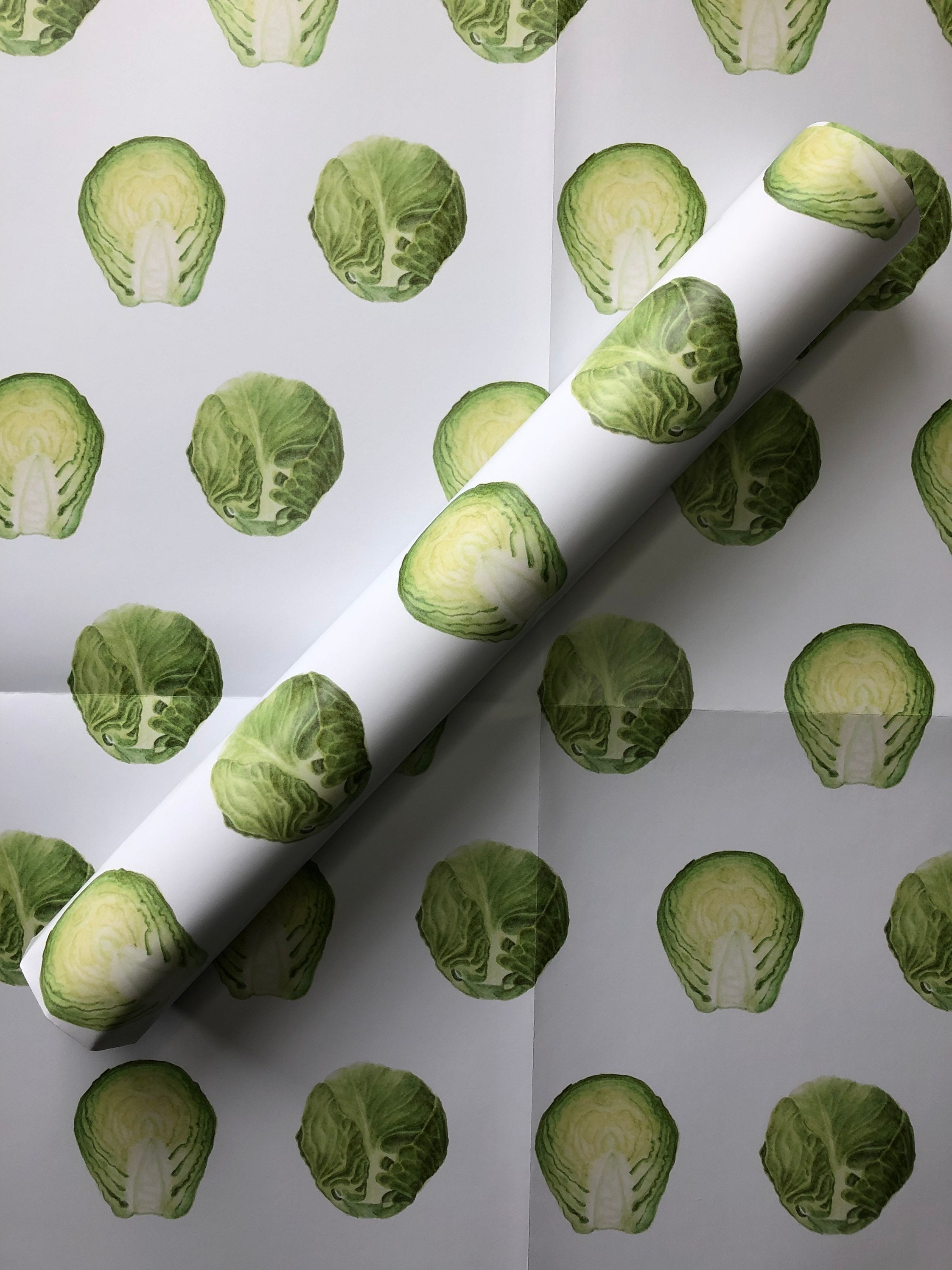 Brussel Sprout Wrapping Paper. - Etsy