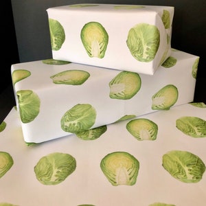 Brussel sprout wrapping paper. | Etsy