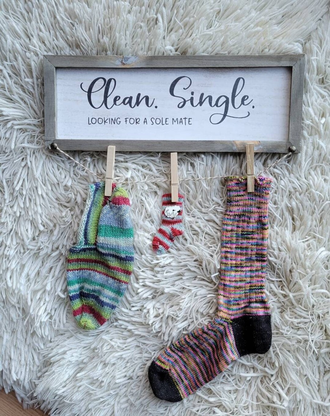Missing Sock Sign. Clean and Single Looking for a Sole Mate! - Etsy