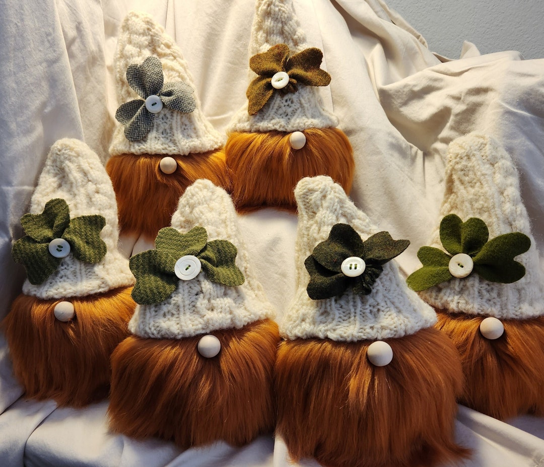 St. Patrick's, Gnomes, Handmade, Upcycled, Vintage, Wool, Great Gift ...