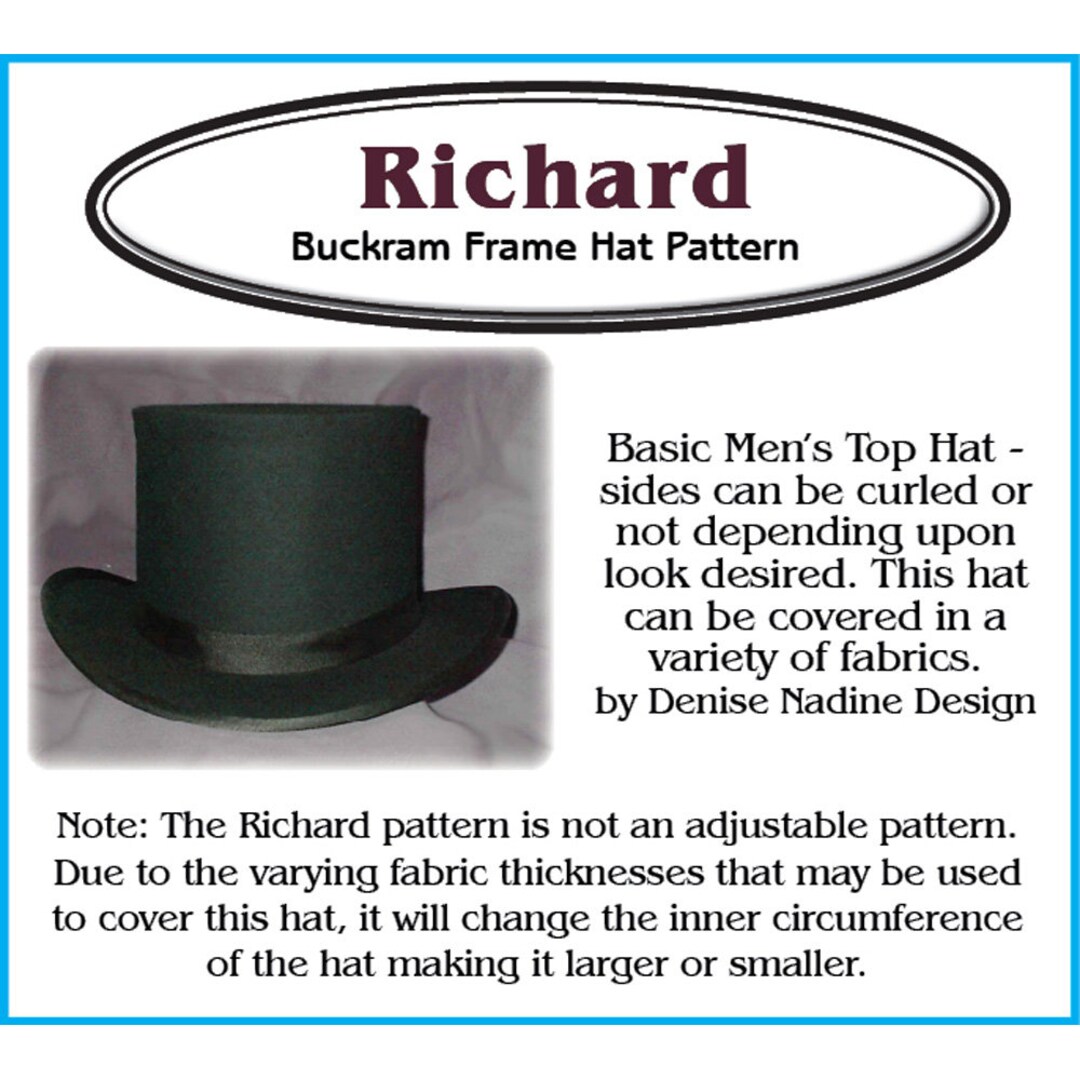 Top Hat Pattern Richard - Etsy