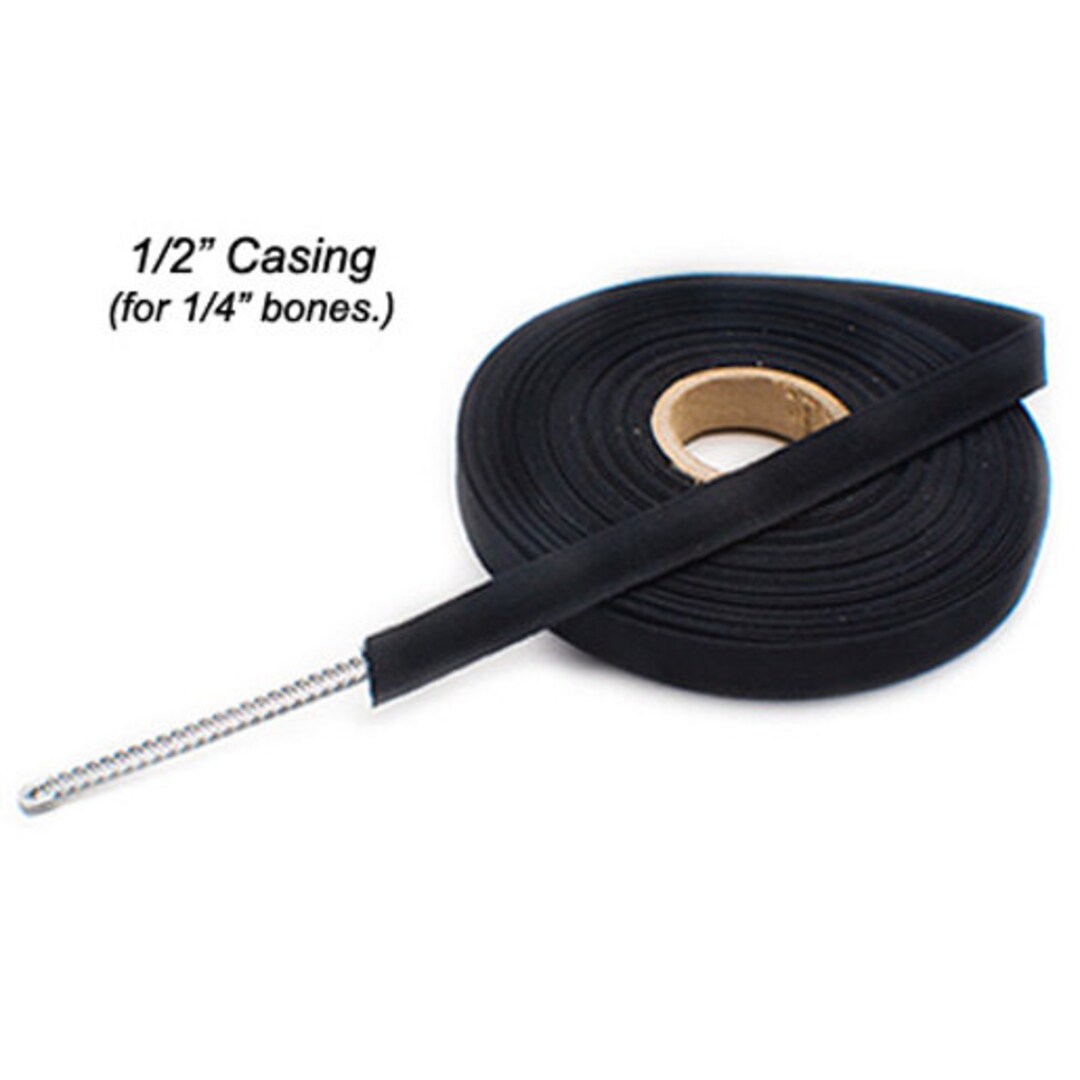 Bone Casing 1/2" Black - 50 Yd Roll - Made in USA - Etsy