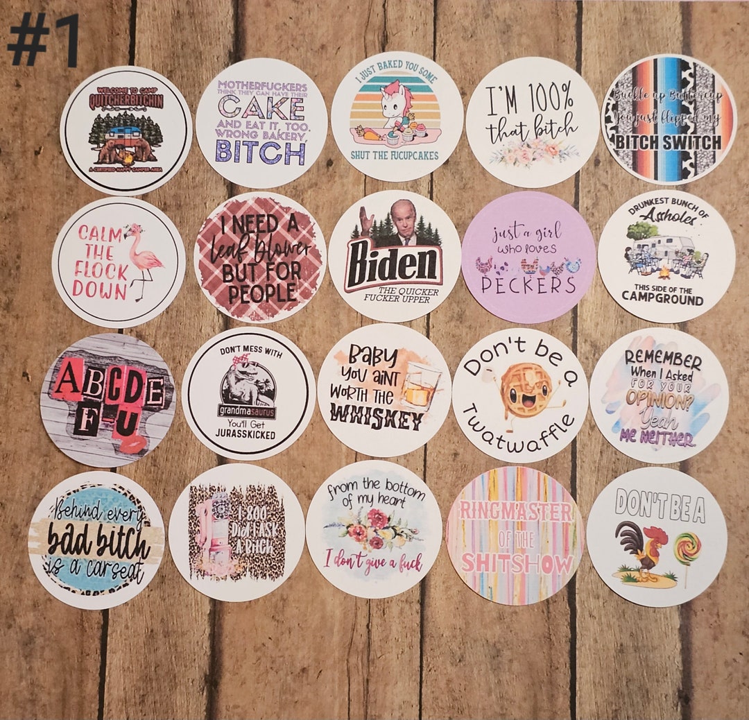 Snarky/rude/crude - Round Car Air Freshie Cardstock Sayings - Pack of ...