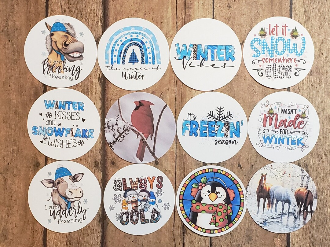 Winter Freshy Cardstock Rounds - Etsy