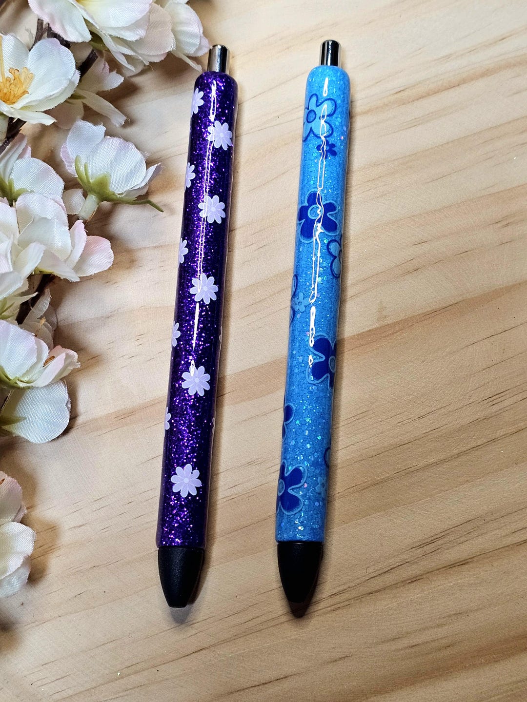 Glitter Gel Ink Pens With Decals - Etsy