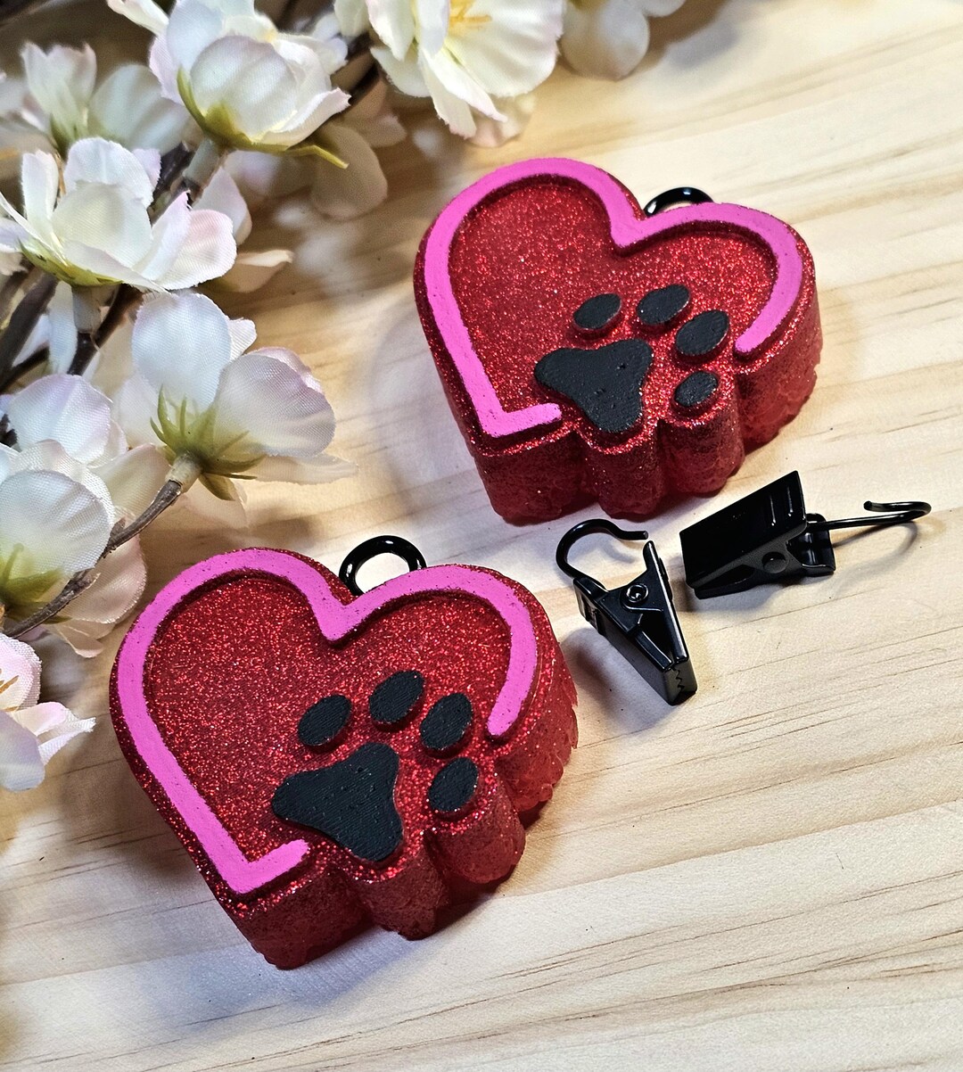 Heart & Paw Print Vent Clip Car Freshies - Etsy