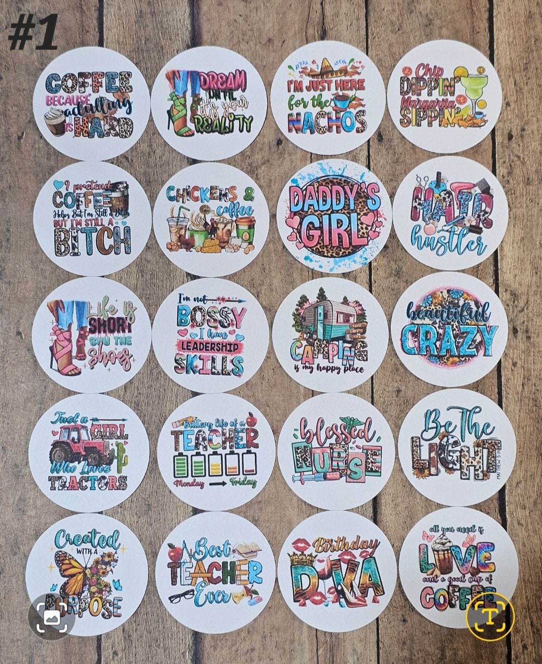 Cute Mixed Sayings Freshie Cardstock Rounds - Etsy