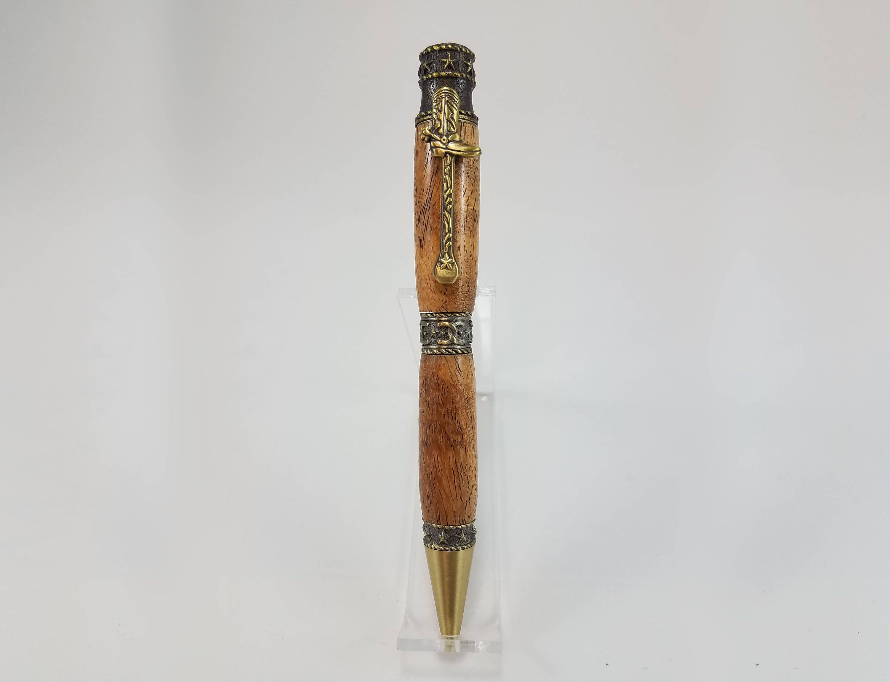 Handmade Western Pen in Antique Brass and Mesquite Wood - Etsy