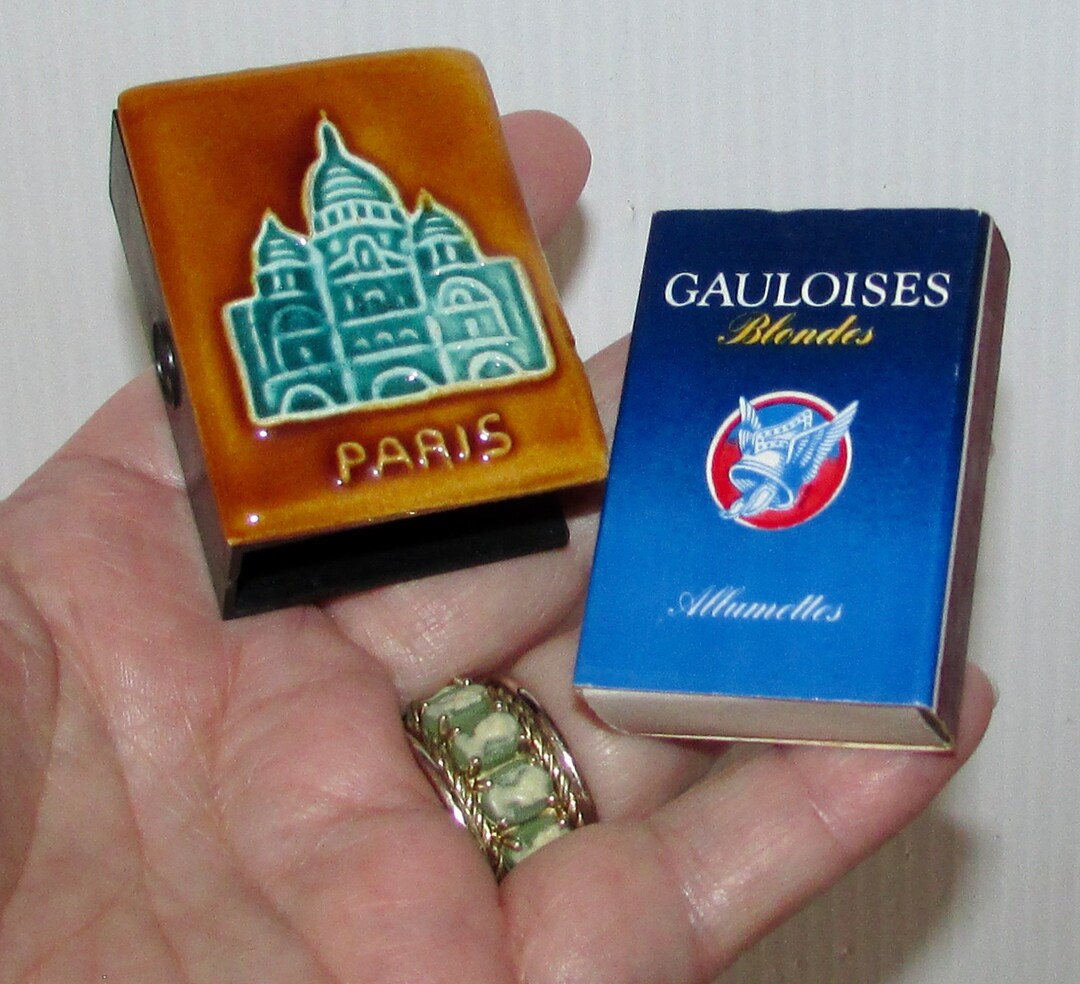 Vtg Souvenir Ceramic Tile Top Match Box With Inscription paris/vtg ...