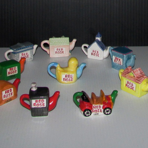 Red Rose Tea Figurines Teapots Jamies Witte