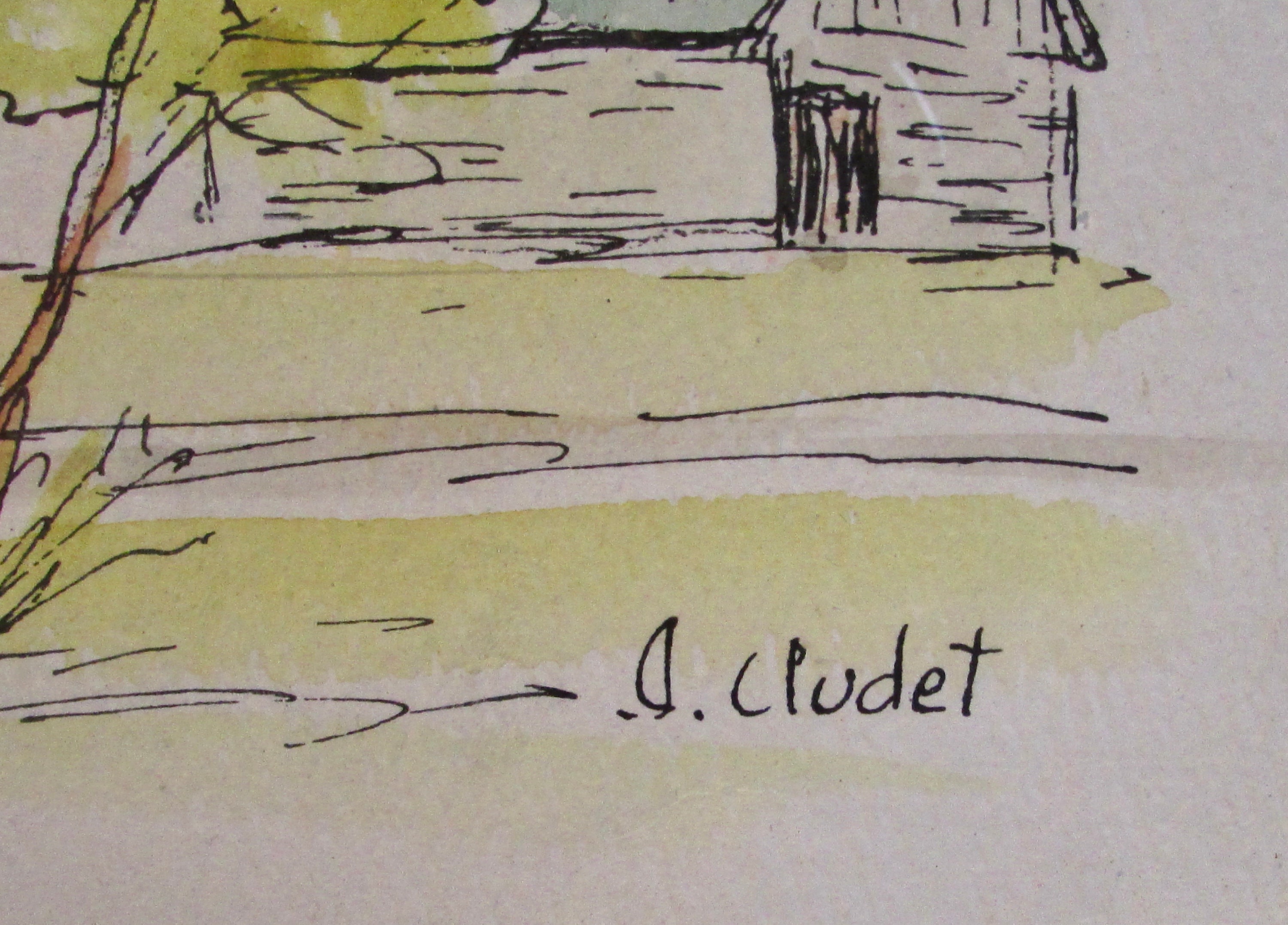 Superb 2 Watercolor Painting Frame and Signed J. AUDET Quebec Artist/2 ...