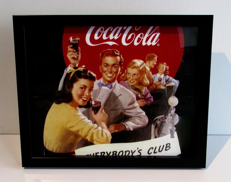 Beautiful Collectable Coca Cola Advertising Publicity Picture Frame ...