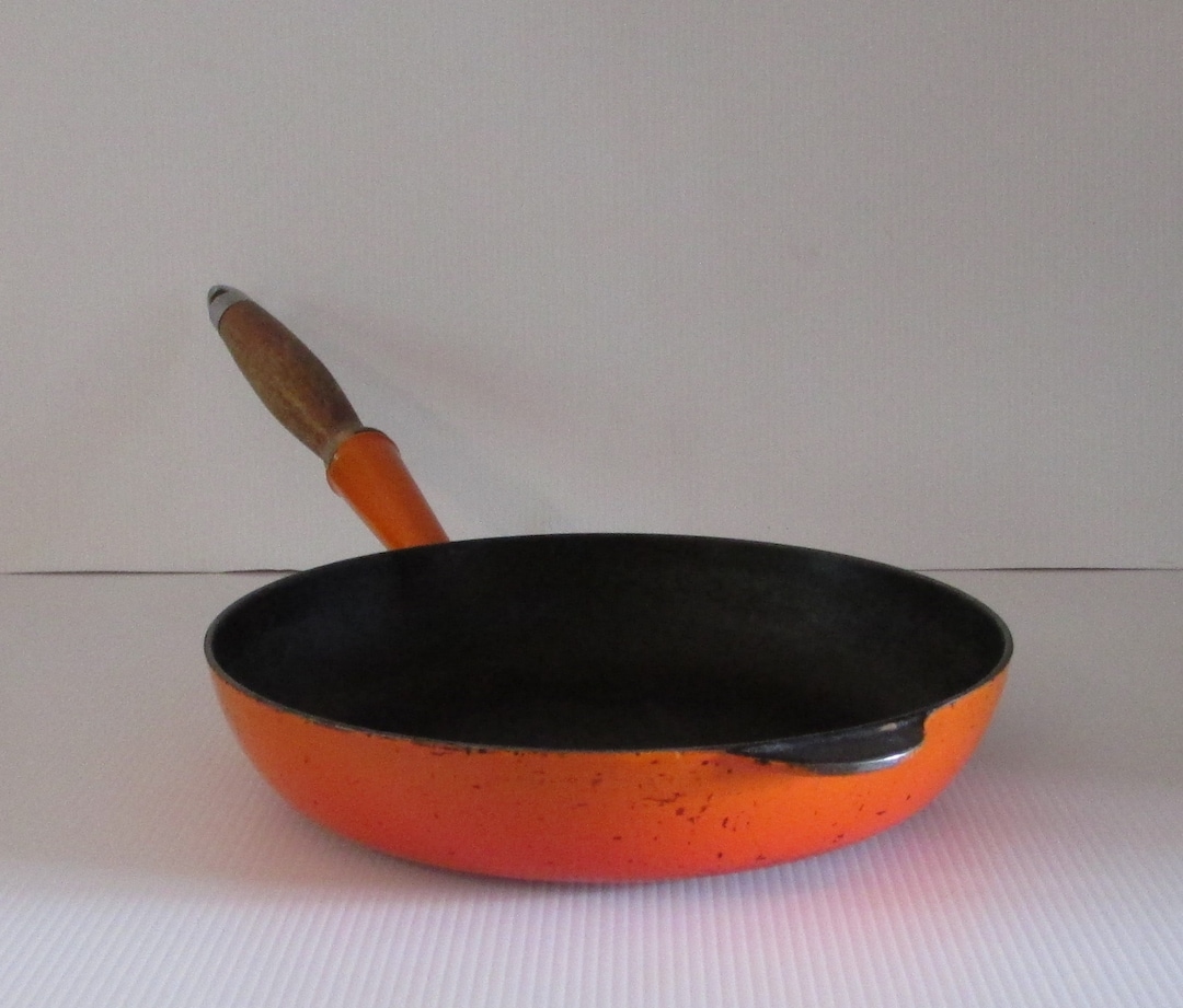 Beautiful Cast Iron Orange Enamel COUSANCES FRANCE 28-11/ - Etsy
