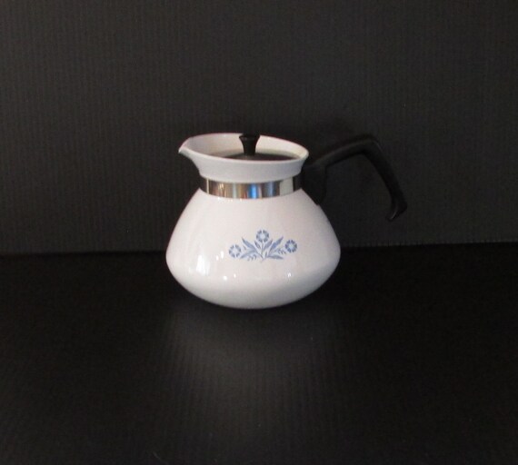 Vintage Beautiful Corning Ware Tea Pot Blue Flower 6 Cup | Etsy