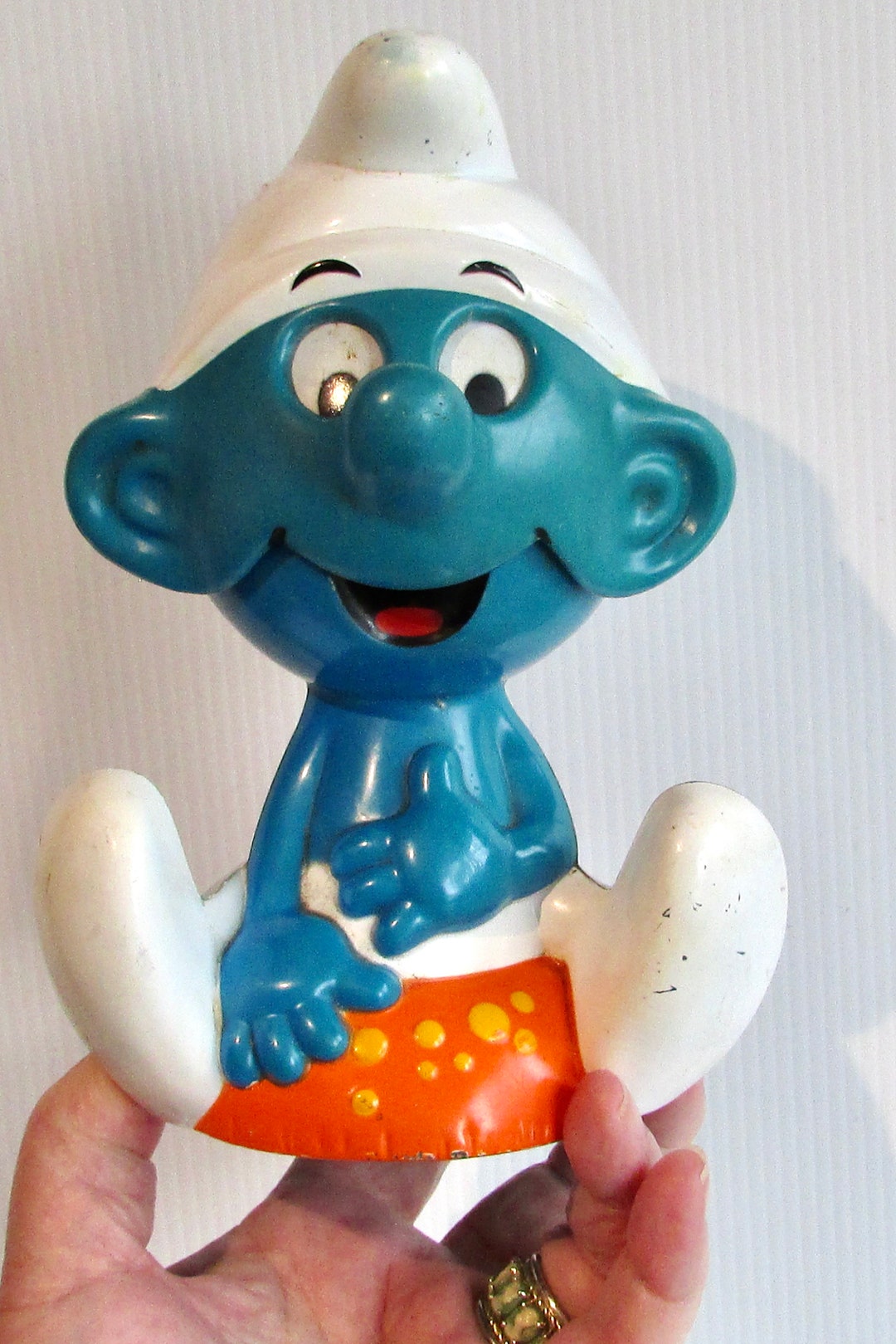 Vtg Beautiful Collectable the Smurfs WALLACE BERRIE 1983 Pull-ring ...