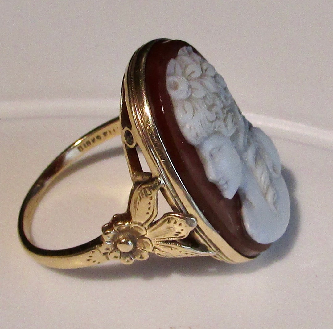 Stunning Antique BIRK'S 14 Kt Yellow Gold Cameo Cornelian - Etsy