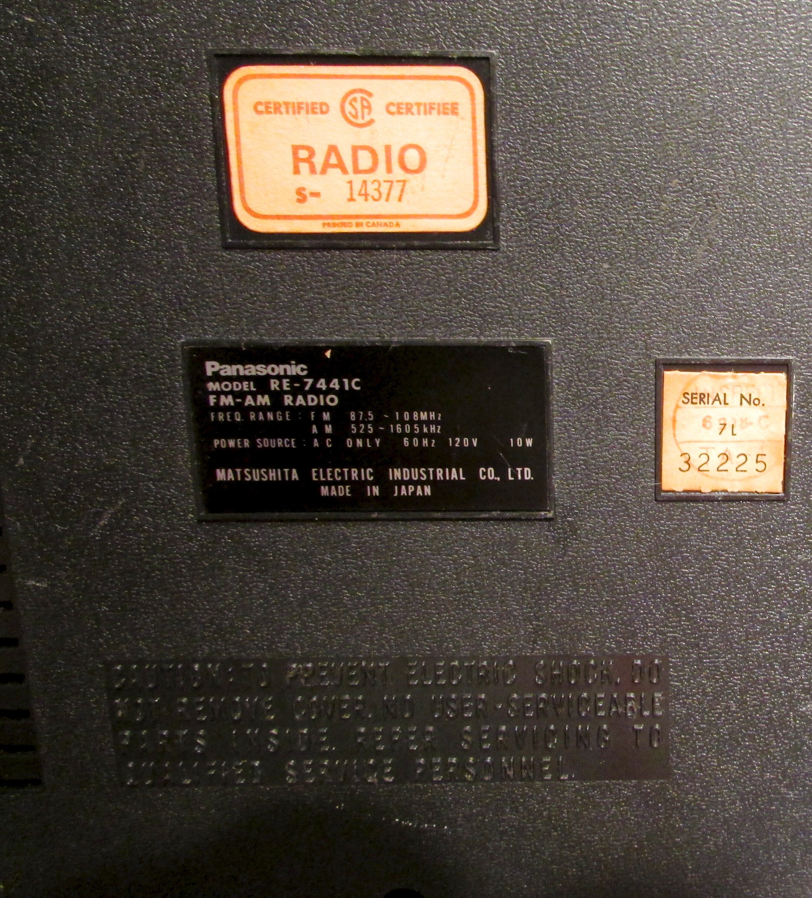 Beautiful Am/fm PANASONIC Model Re-7441c Radio Table /very - Etsy