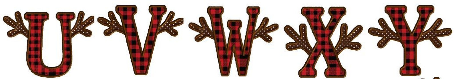 SALE Antler Applique Letters 26 Antler Letters 3 Sizes - Etsy