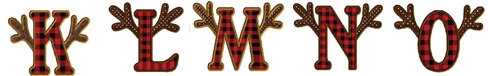SALE Antler Applique Letters 26 Antler Letters 3 Sizes - Etsy
