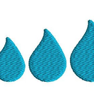 Drop Embroidery Design, Raindrop, Filled Stitch Drip, Embroidery Design ...